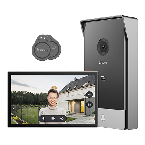 Kit Video-Interfon EZVIZ CS-HP5-2MP, Monitor Tactil 7 Inch, Camera 2MP ...